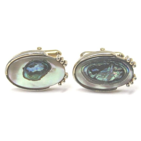 SWANK | Accessories | Swank Cufflinks Abalone Shell Natural Vintage ...